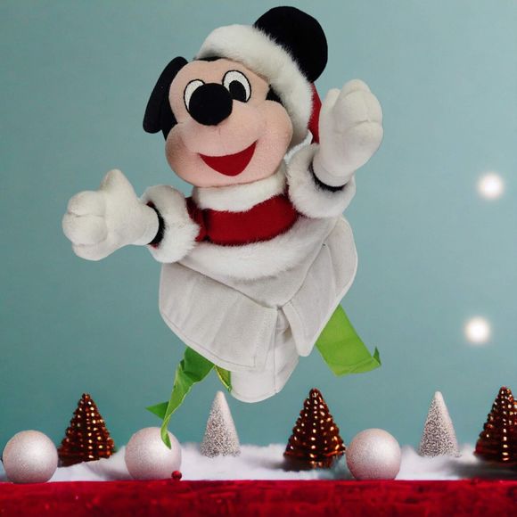 Disney | Holiday | Vintage Disney Mickey Plush Tree Topper Santa Gift ...